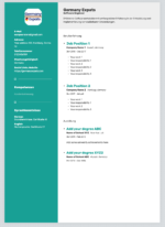 9 German CV Samples - New Resume Templates 2025